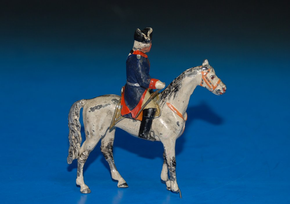 Georg Heyde Zinnfigur Großfigur * Reiterfigur - Der Alte Fritz * um 1900