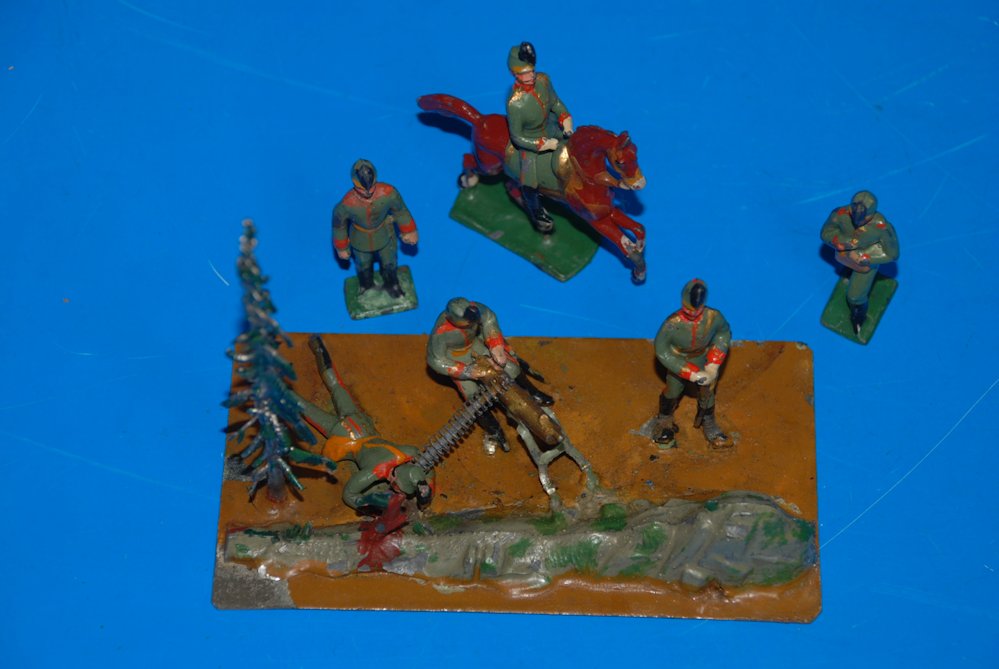 Georg Heyde tin figures * SMG position figure group * rare at 1900